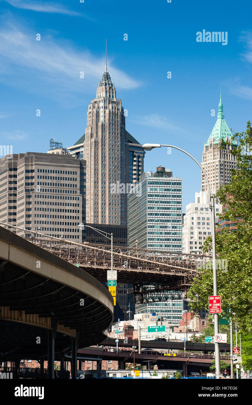 downtown new york skyline Stock Photo - Alamy