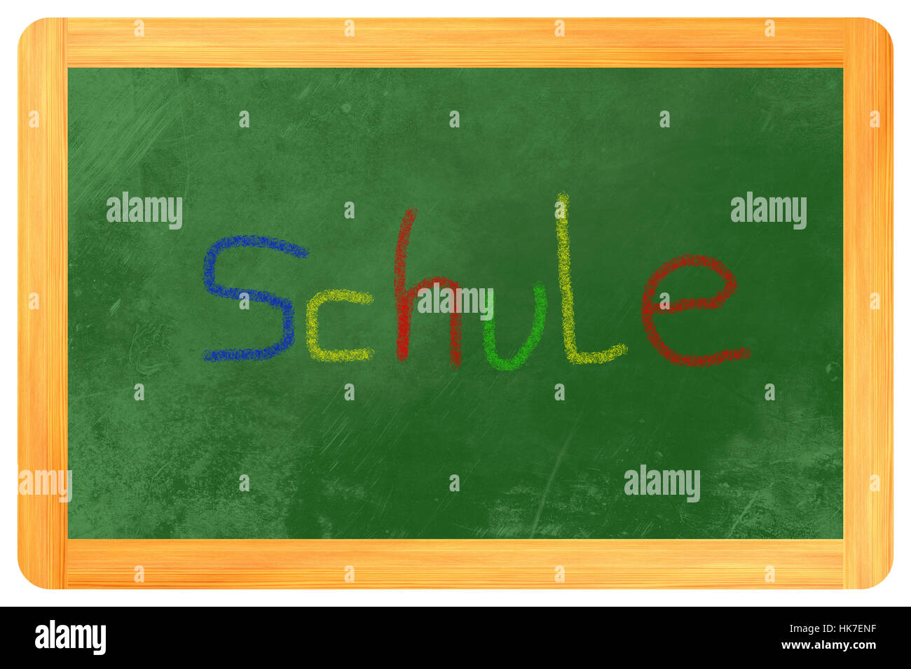 school colored chalk on blackboard Stock Photo - Alamy