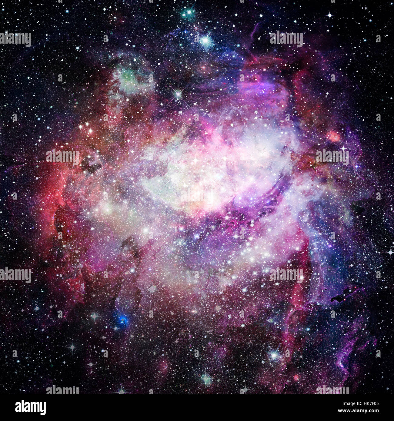 Nebula and stars in outer space. Elements of this image furnished by ...