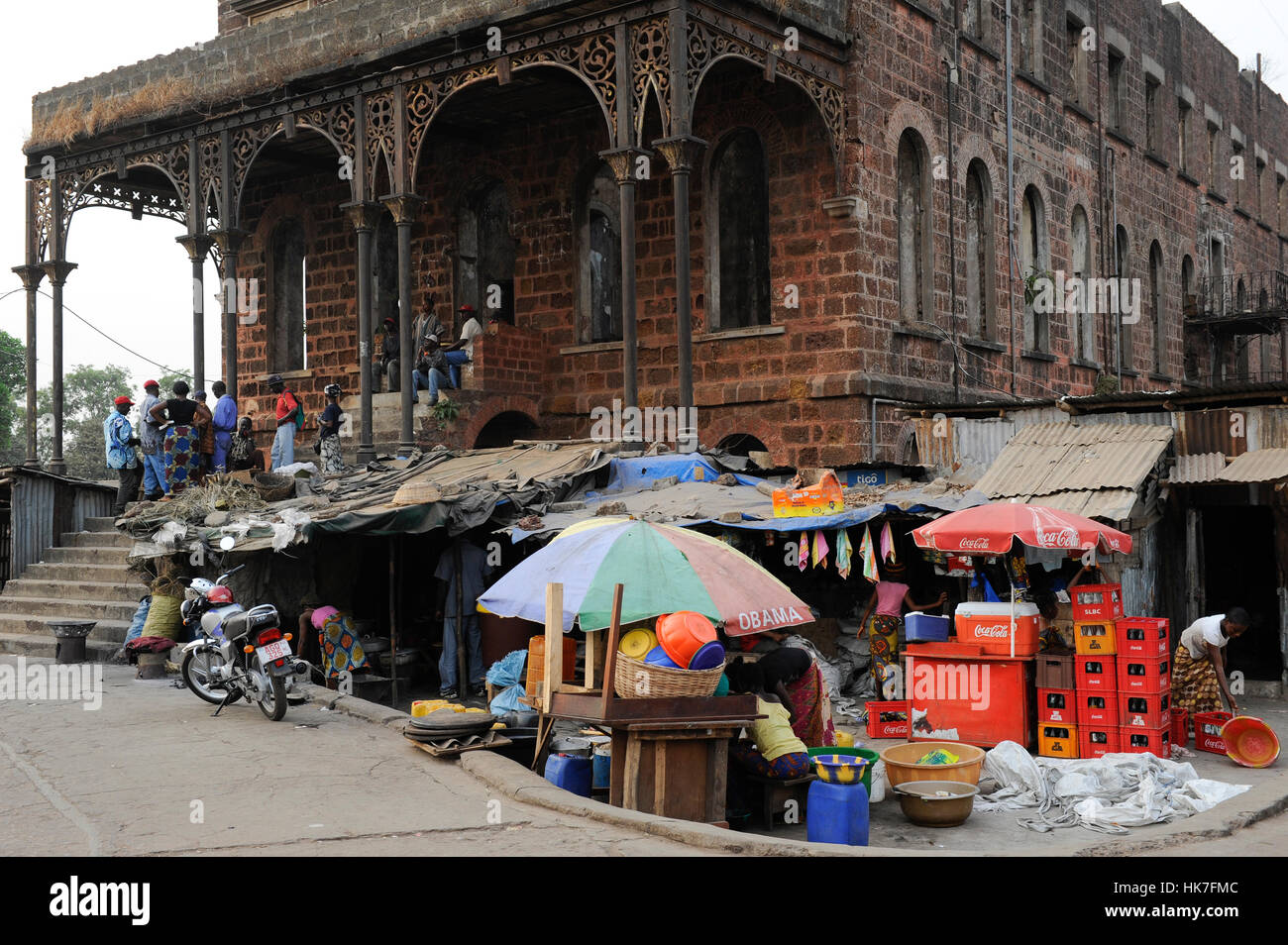 SIERRA LEONE, Freetown, old colonial building customs house at port ...