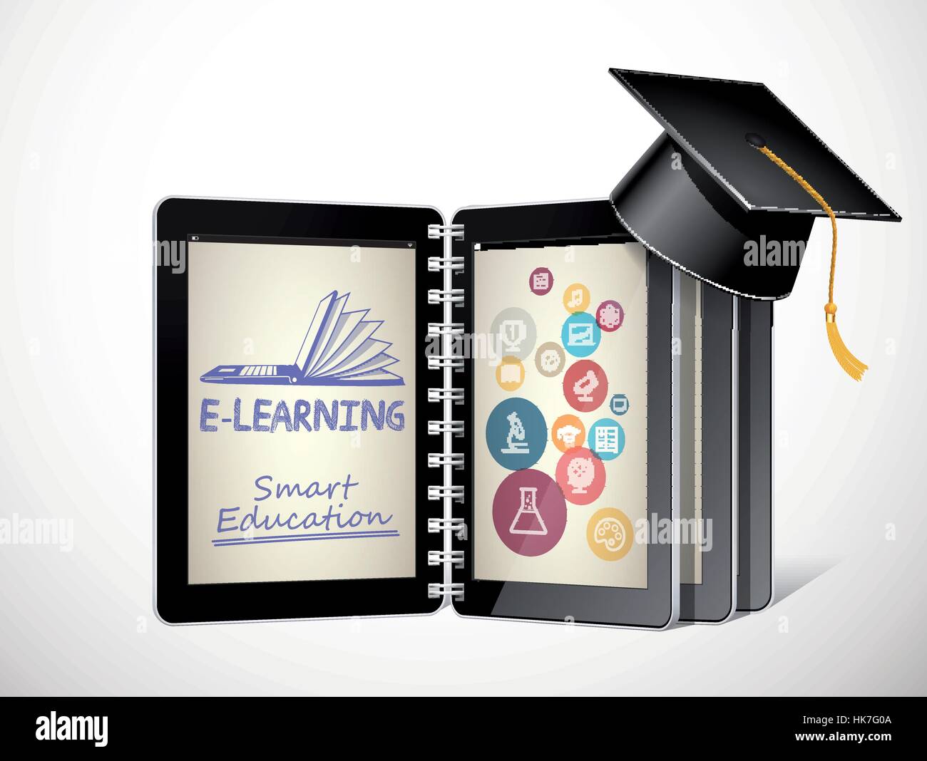 IT Communication - e-learning concept - internet network as knowledge ...