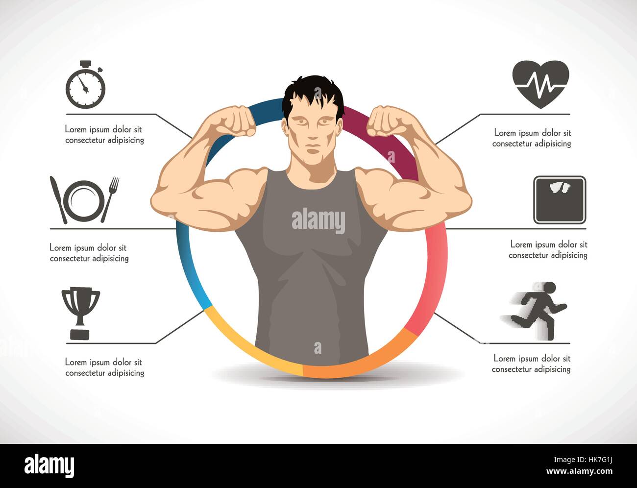 Fitness biceps Stock Vector Images - Alamy