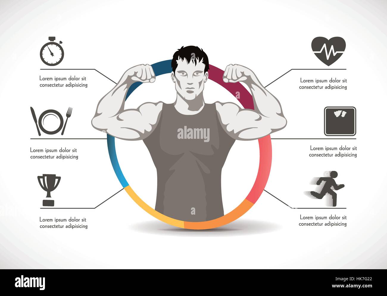 Strong man sport exercise gym Stock Vector Images - Alamy