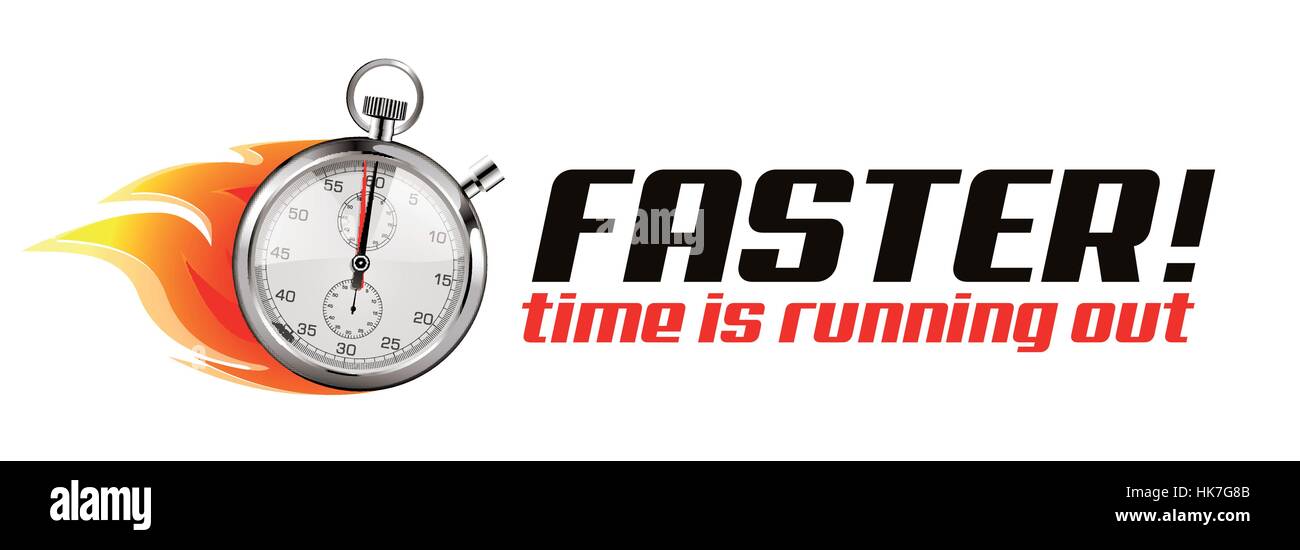 Faster Business Concept Time Is Running Out Stock Vector Image faster-business-concept-time-is-running-out-stock-vector-image