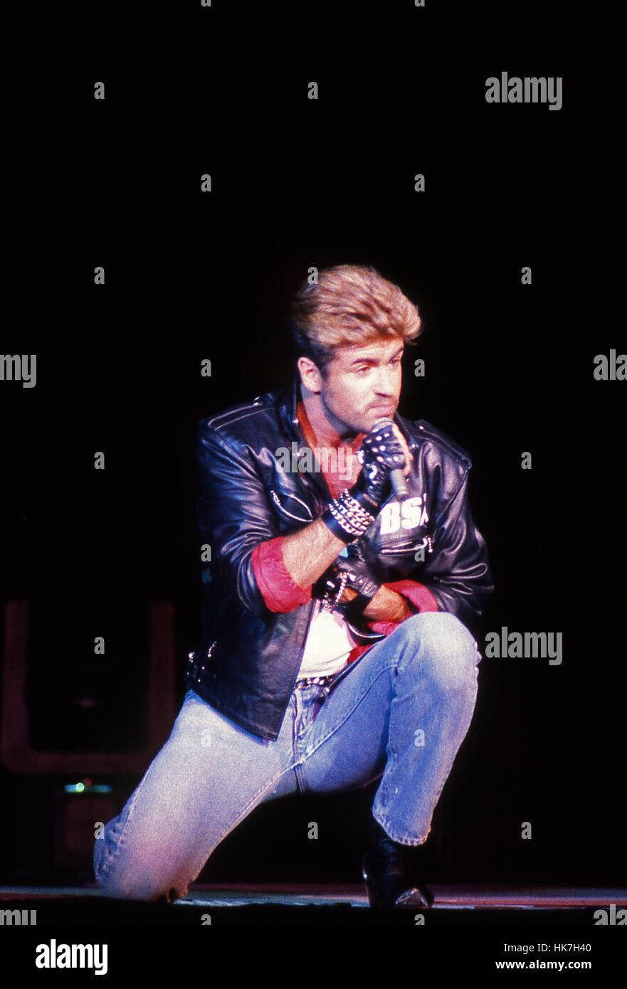 George Michael - performing live on opening night of the Faith Tour at ...