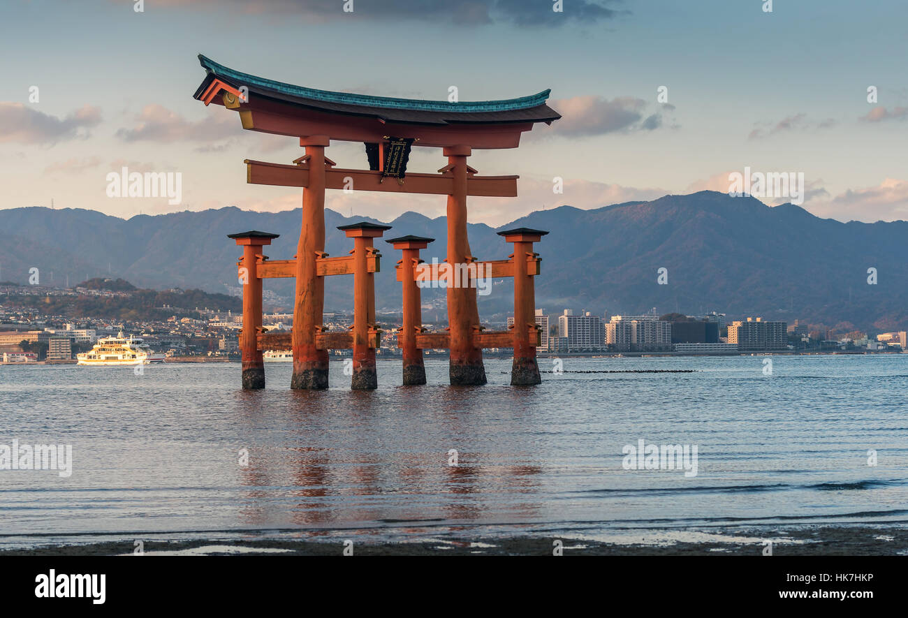 Great floating gate (O-Torii) on Miyajima island Stock Photo - Alamy