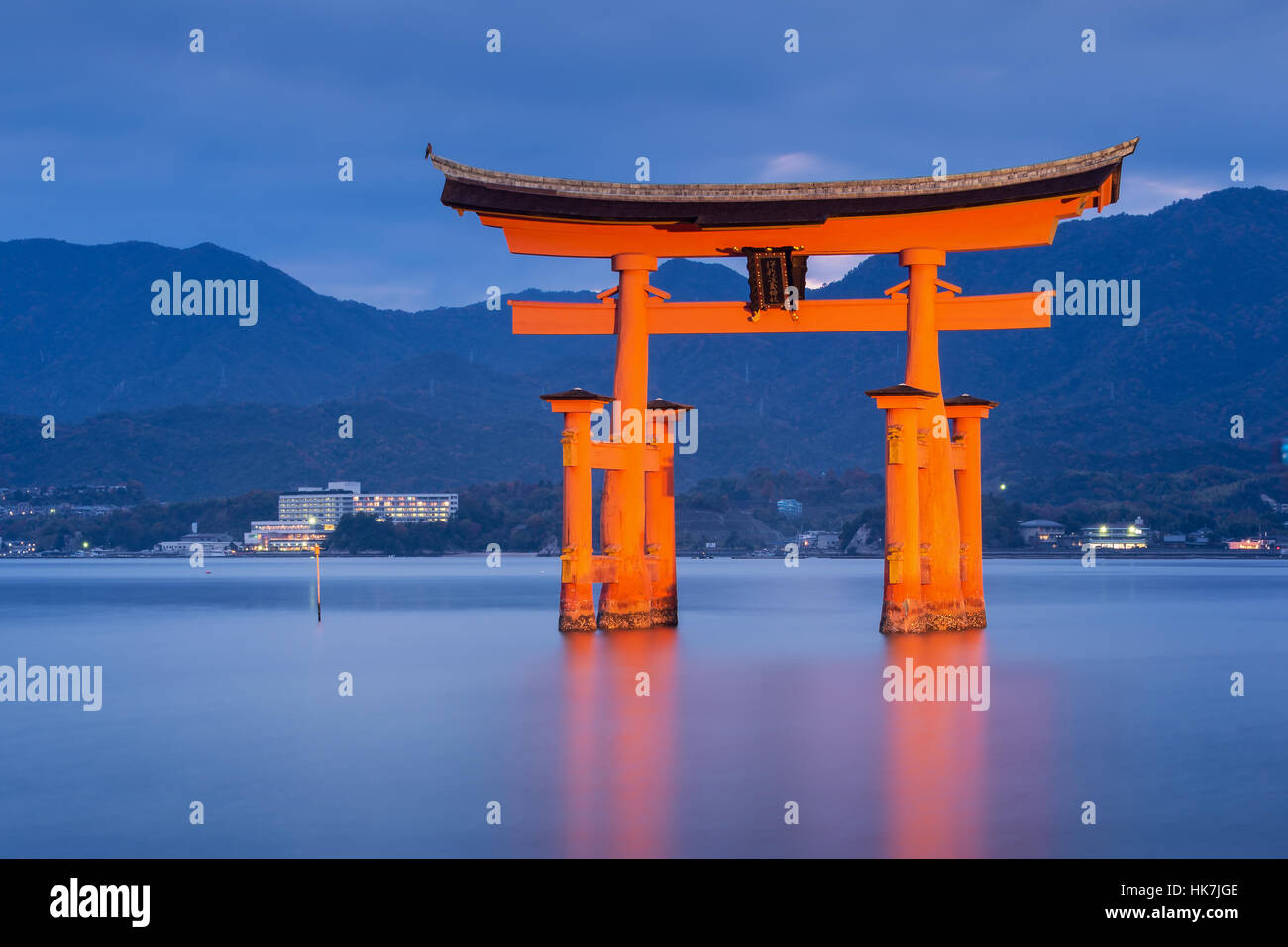 Great floating gate (O-Torii) on Miyajima island Stock Photo - Alamy