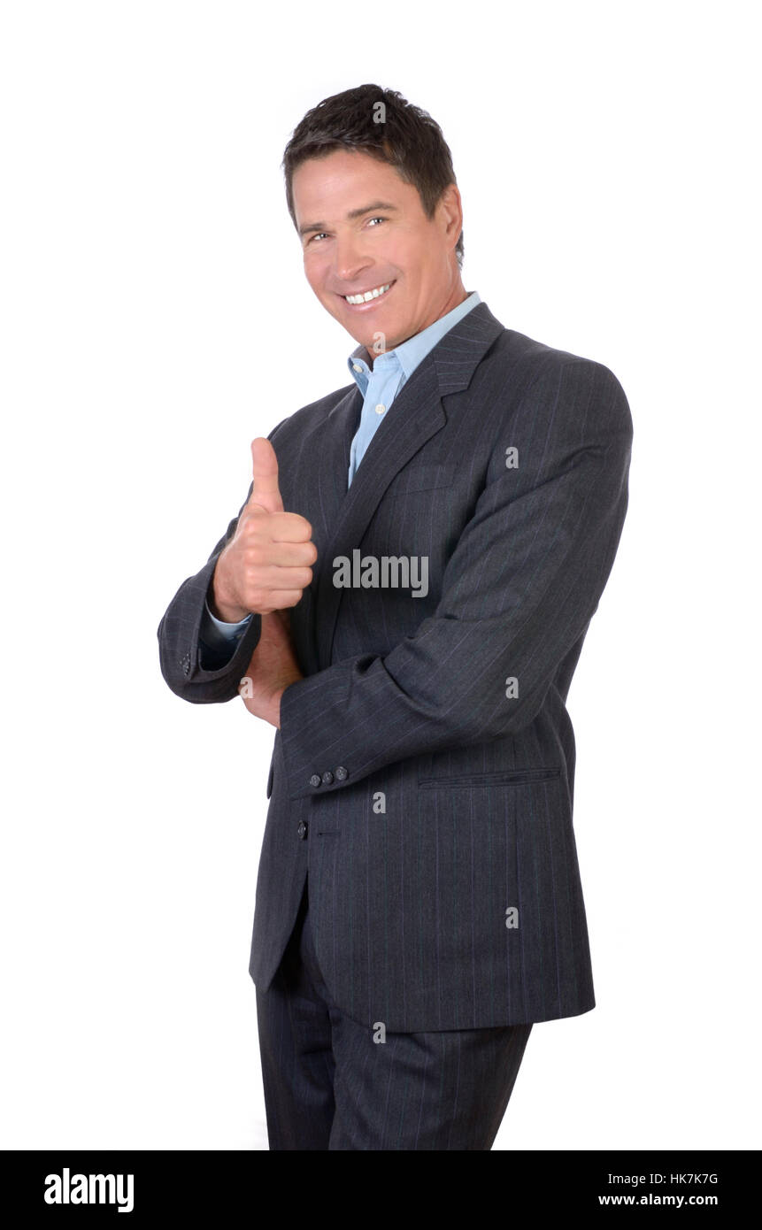 business manager portrait thumbs up Stock Photo - Alamy