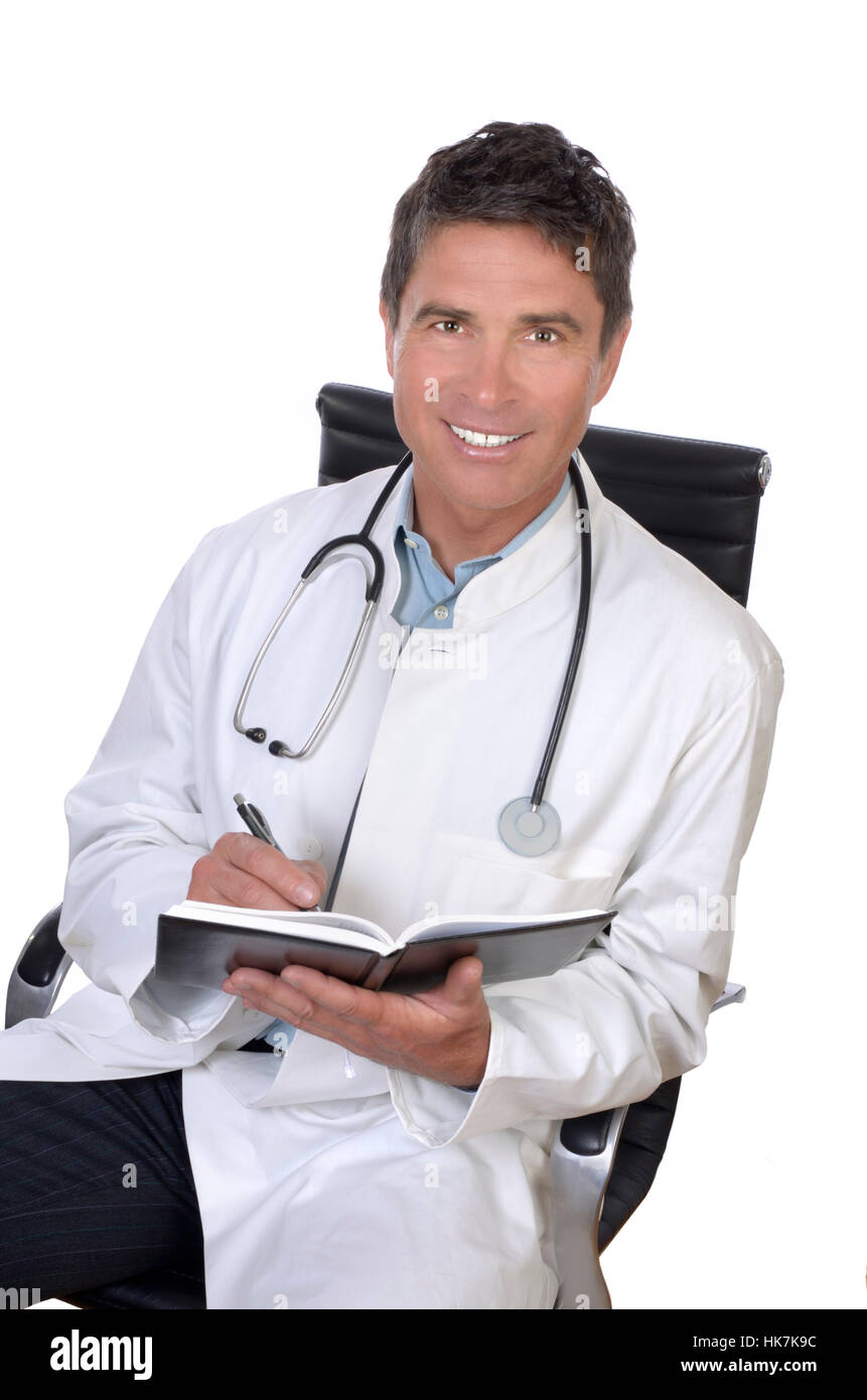 male doctor sitting in chair Stock Photo - Alamy