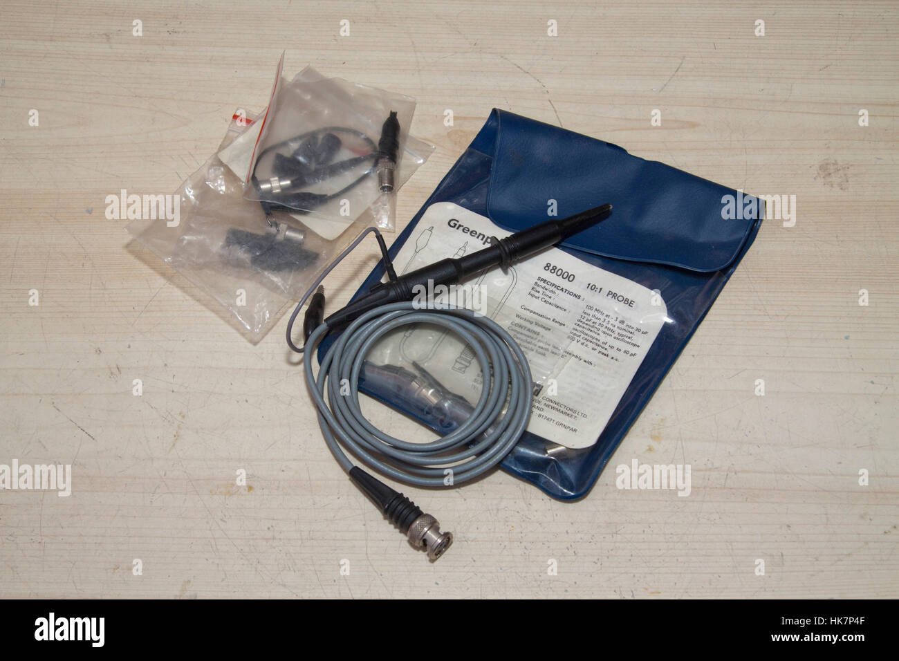An oscilloscope probe with pouch and accessories Stock Photo - Alamy