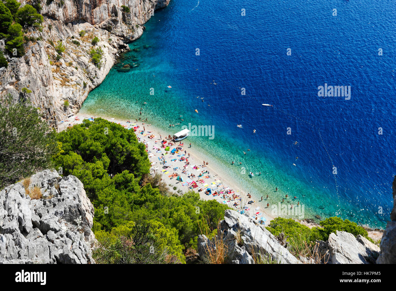 Beautiful beach in Makarska Riviera, Makarska in Dalmatia Stock Photo ...
