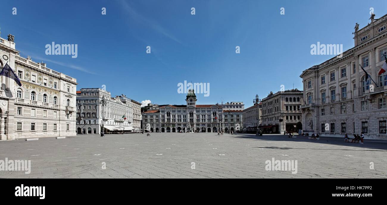 Main square of Trieste, Italy Stock Photo - Alamy