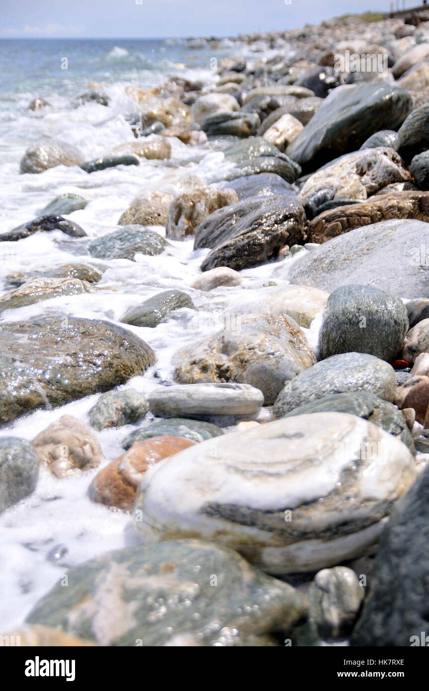 stones in a beach Stock Photo - Alamy