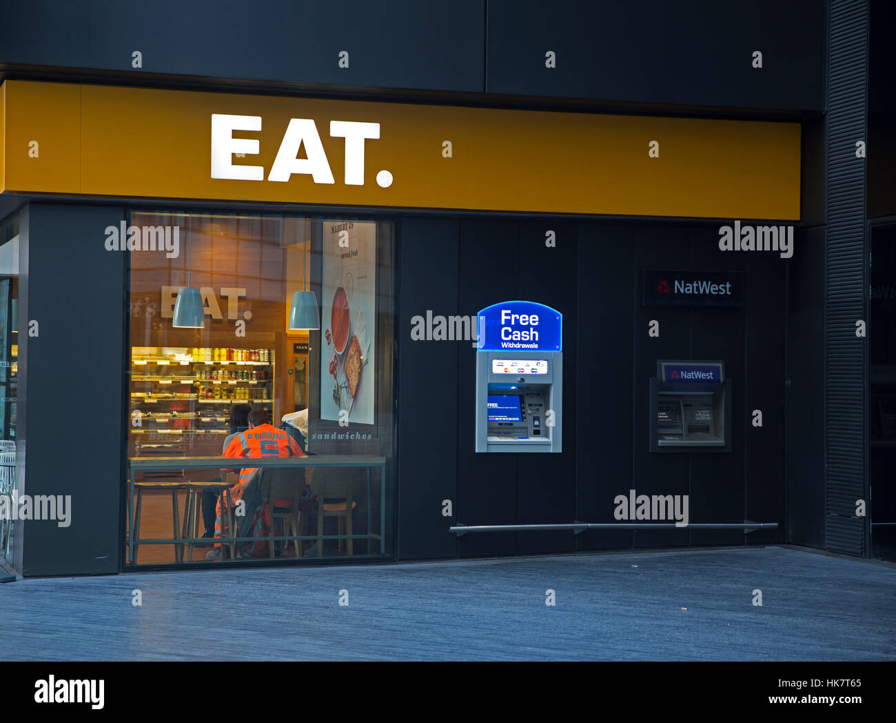 Eat restaurant in More London riverside Stock Photo - Alamy