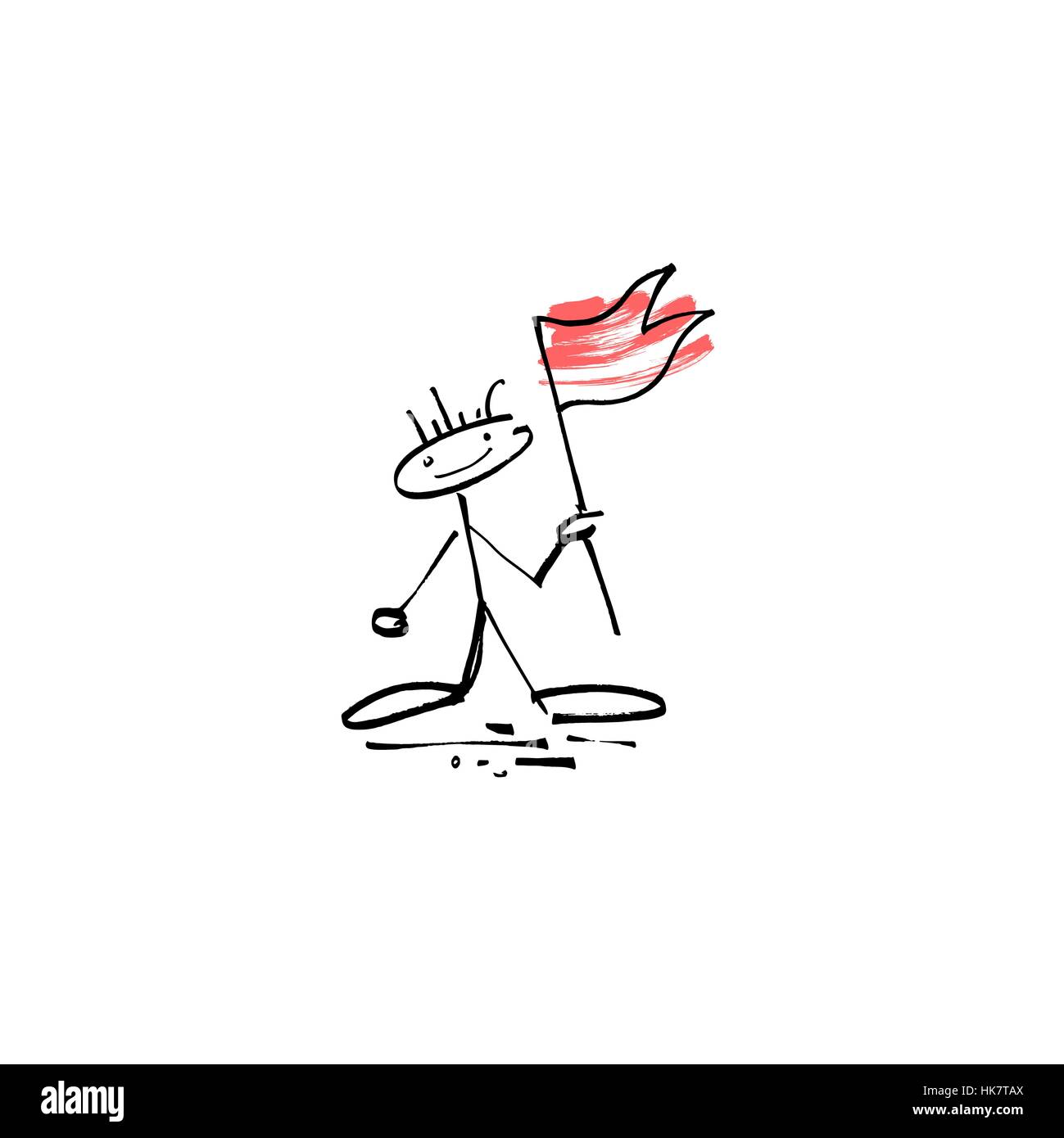 Stick figure flag hi-res stock photography and images - Alamy