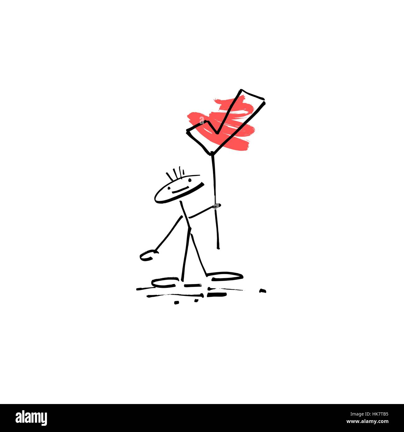 Stick figure checklist hi-res stock photography and images - Alamy