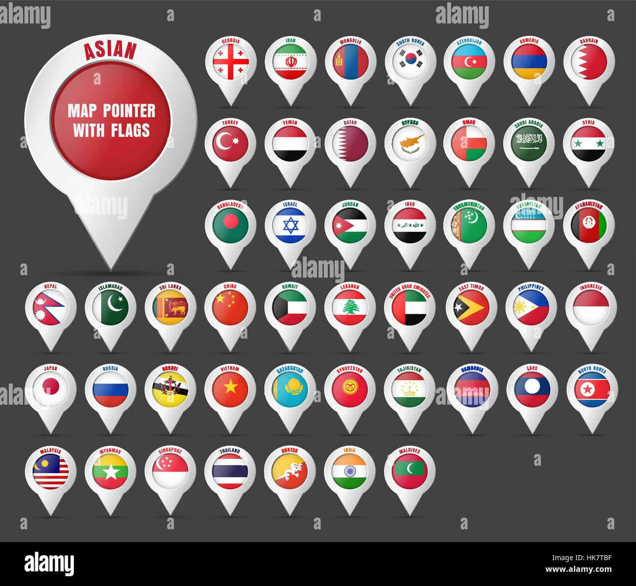 Names Of Countries In Asia