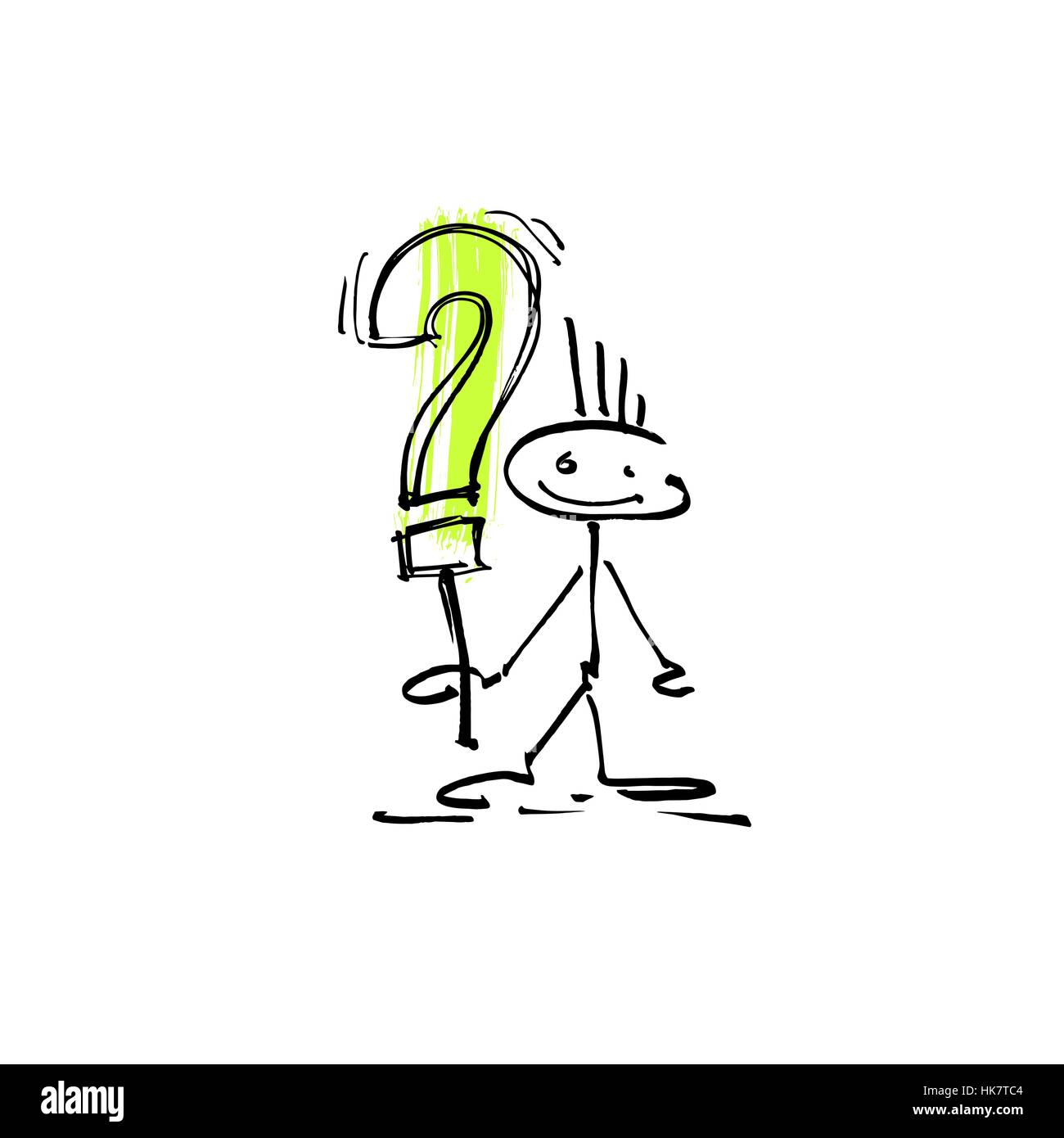 Hand drawing human smile stick hi-res stock photography and images - Alamy