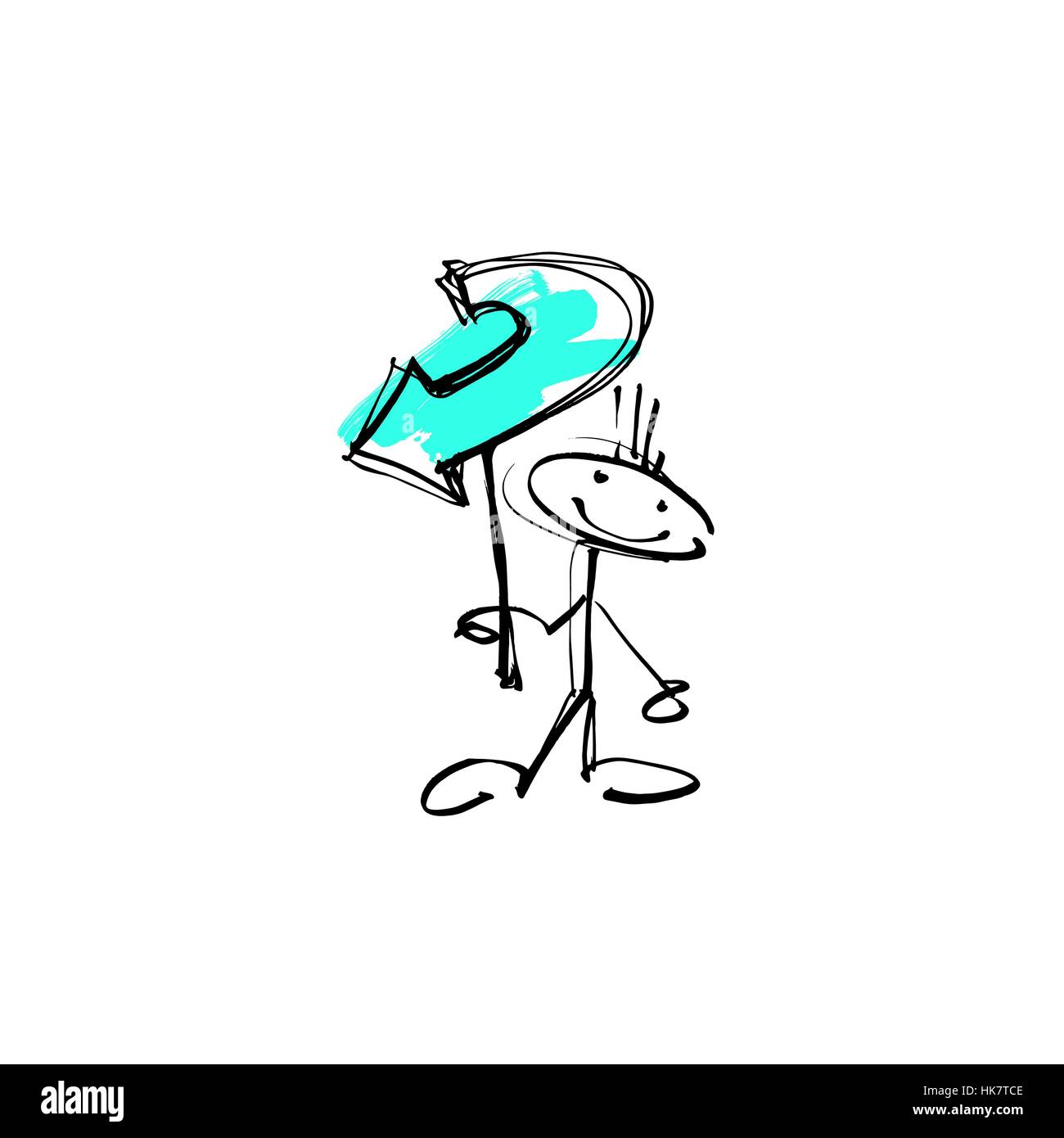 Hand drawing human smile stick hi-res stock photography and images - Alamy