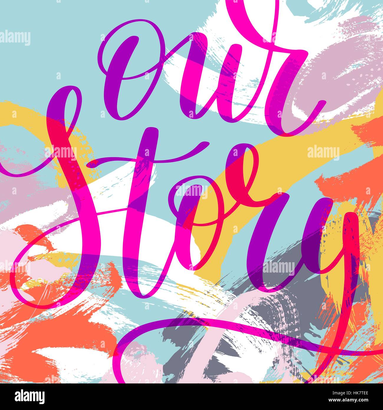 Story hand written lettering hi-res stock photography and images - Alamy