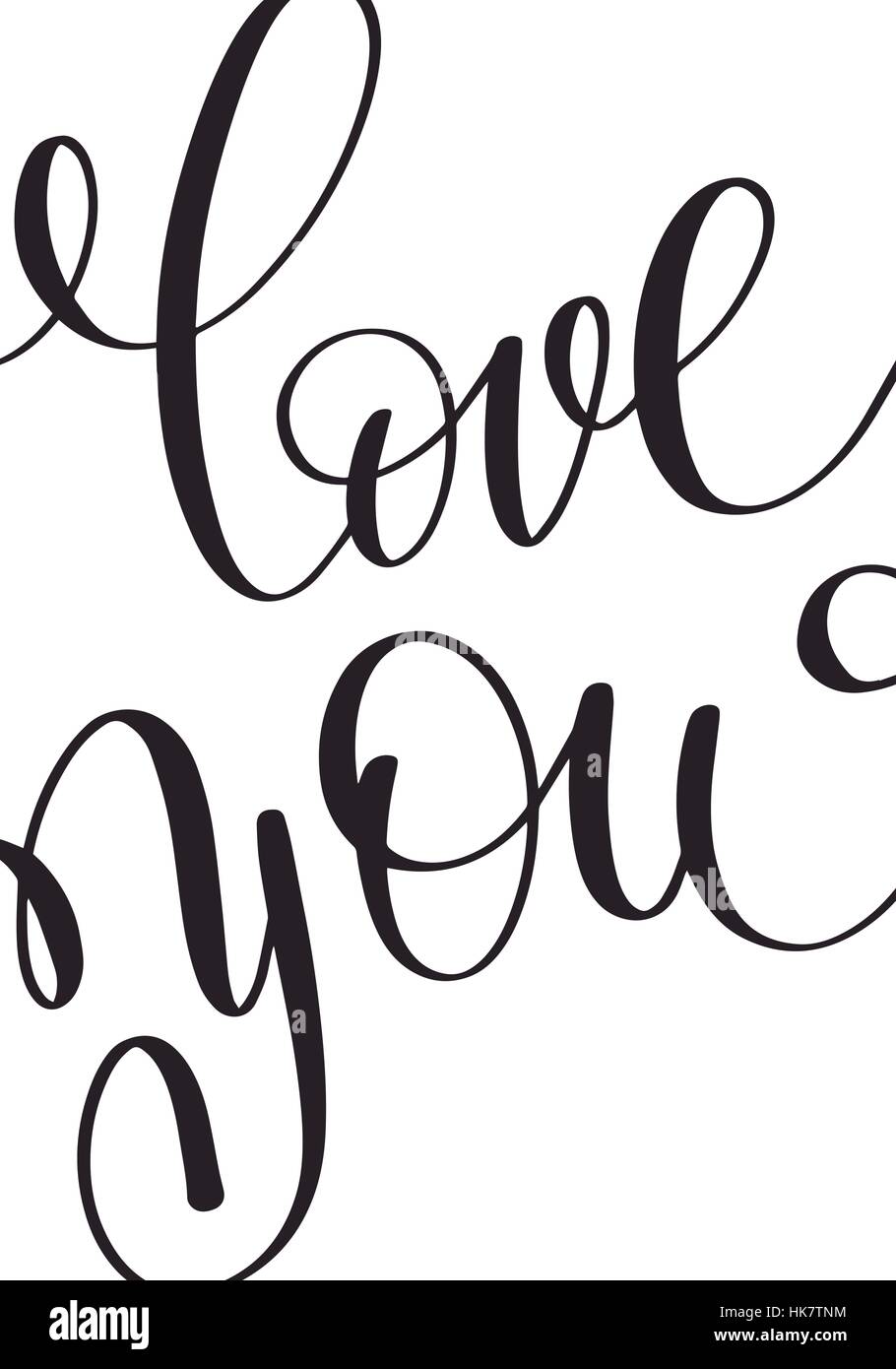 White word love written Stock Vector Images - Alamy