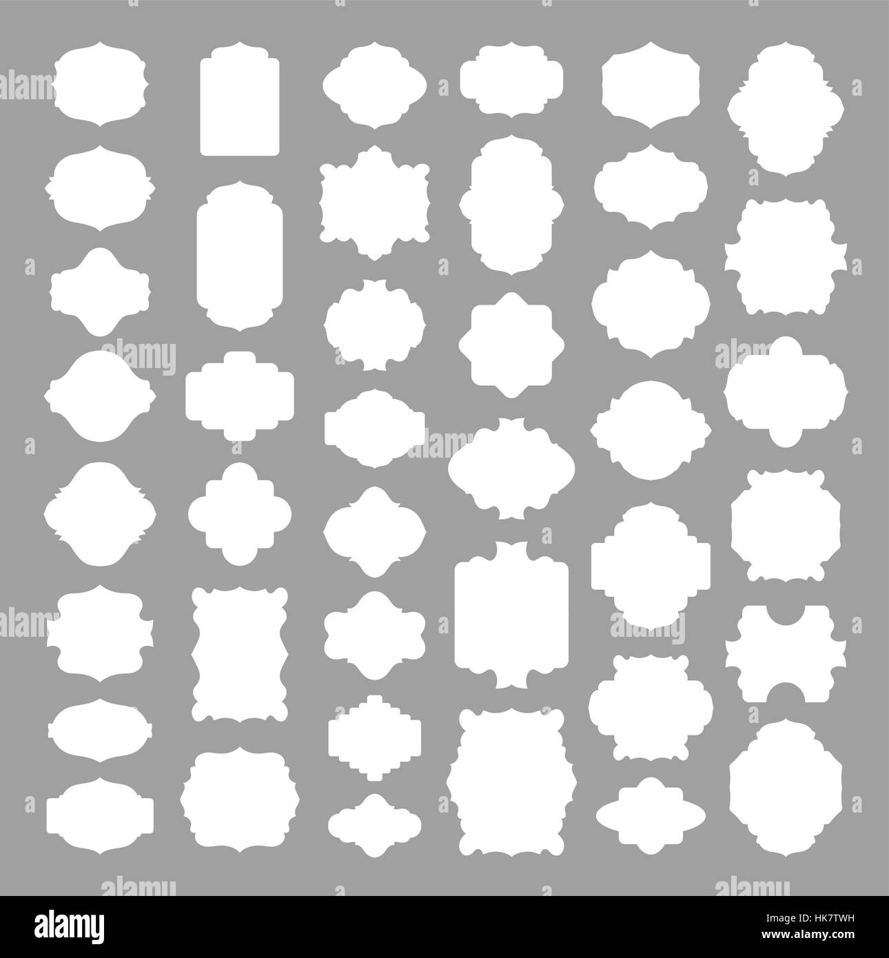 set of 41 blank frame and label, elegant banner sticker collecti Stock ...