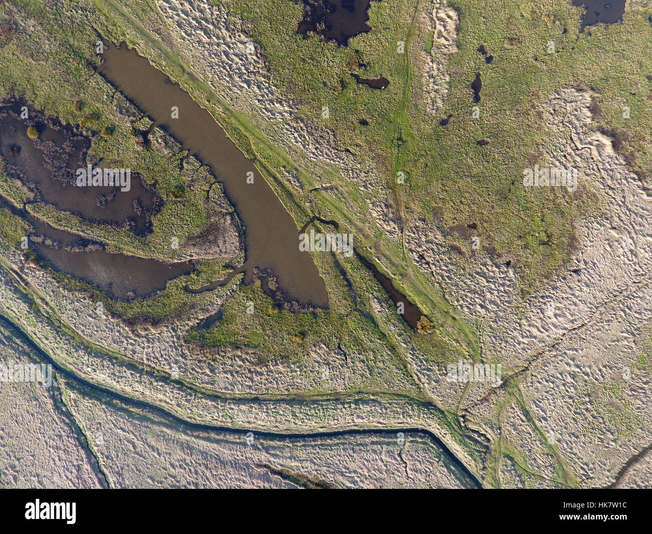 Aerial photograph of the river Dee estuary Stock Photo - Alamy