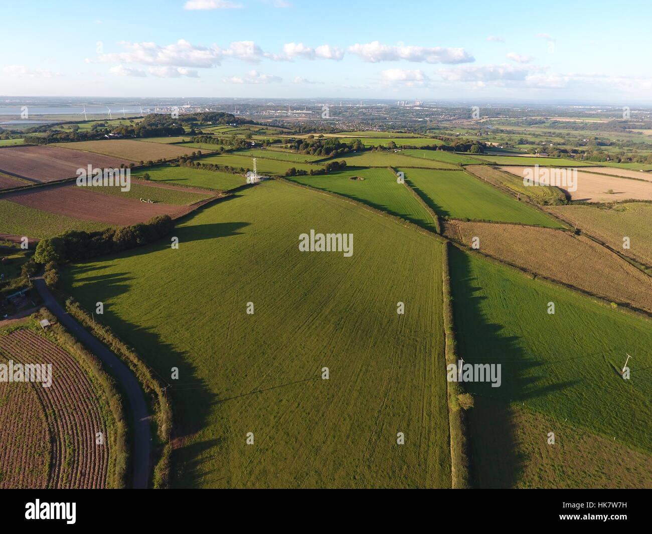 Aerial photograph of Cheshire's countryside Stock Photo - Alamy