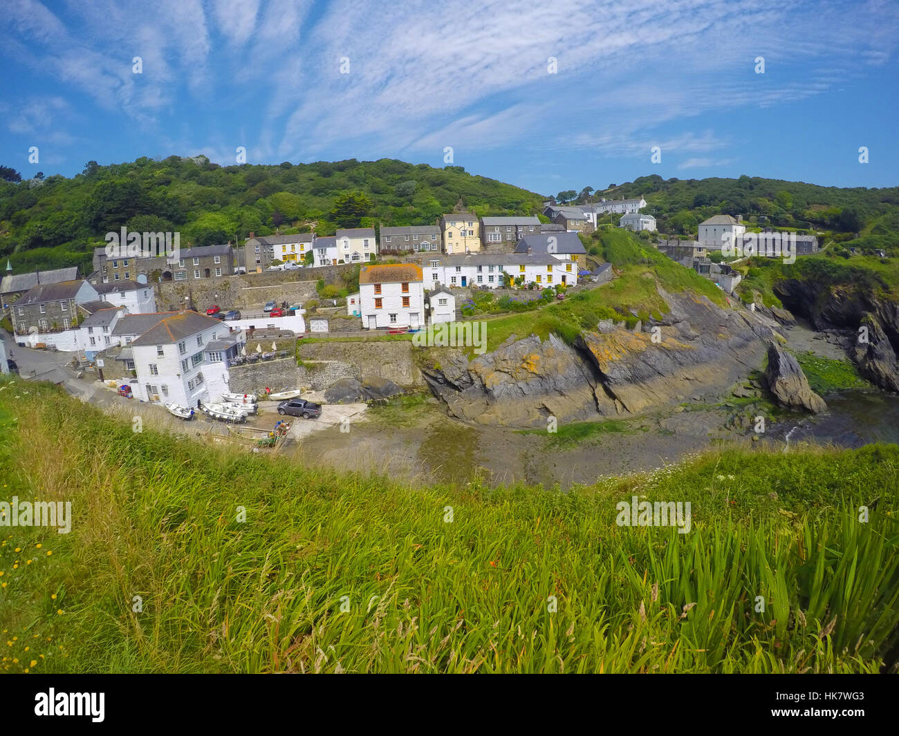 Fishing port of Portloe. nestles into the Cornish Coast It’s name ...