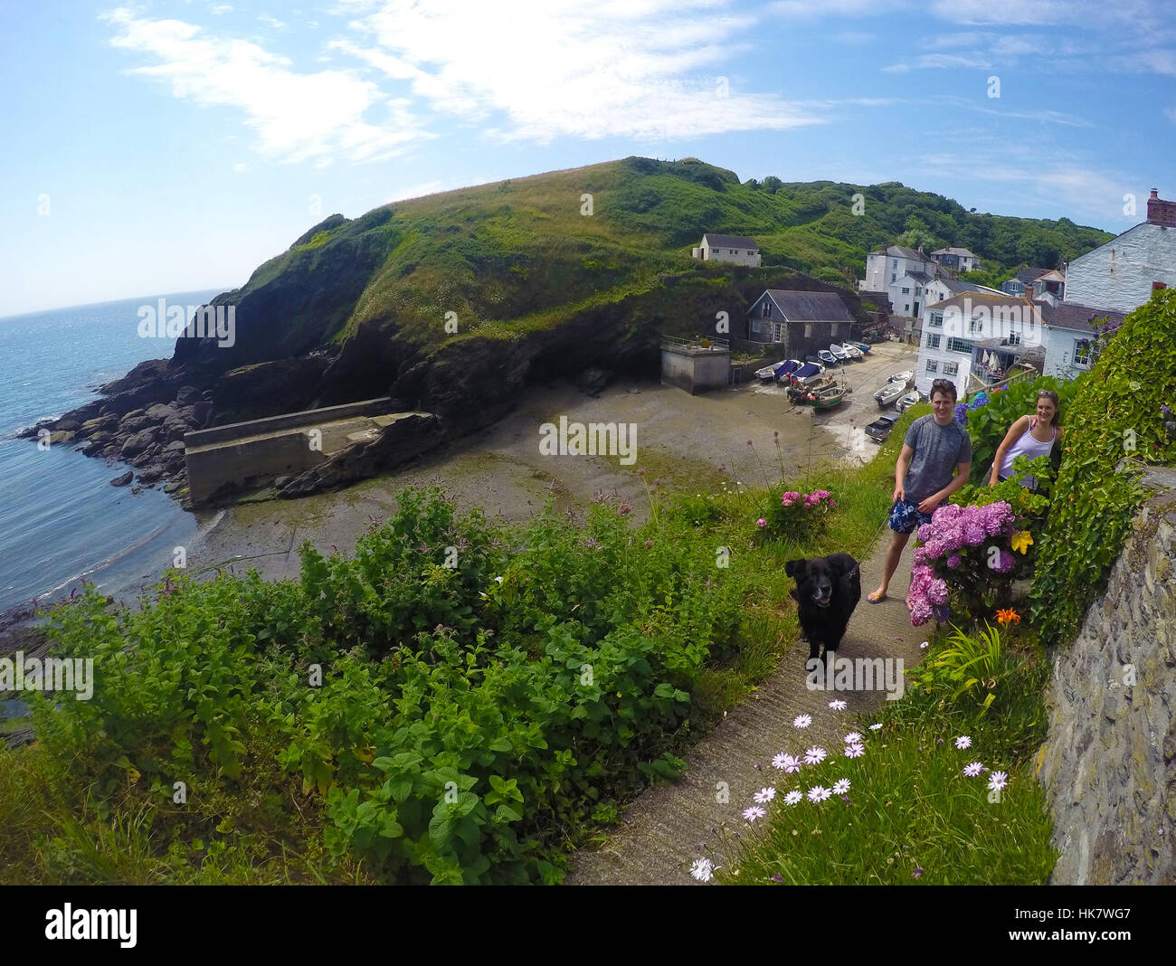 Fishing port of Portloe. nestles into the Cornish Coast It’s name ...