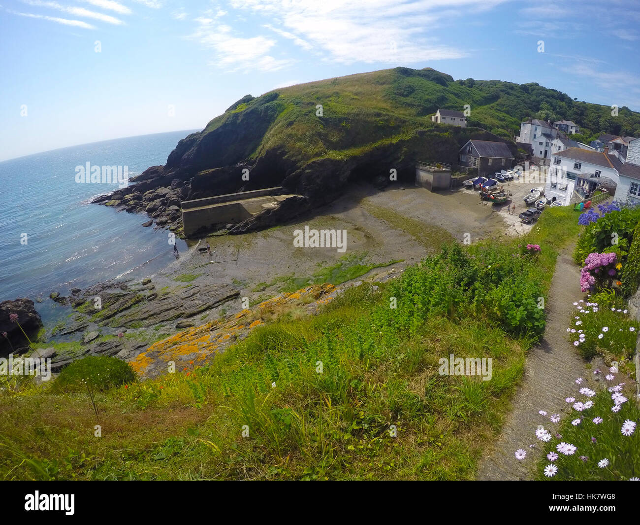 Fishing port of Portloe. nestles into the Cornish Coast It’s name ...