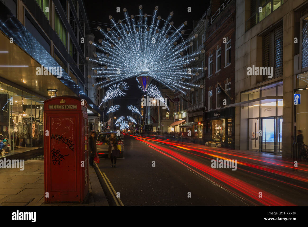 London at night during the christmas period Stock Photo - Alamy