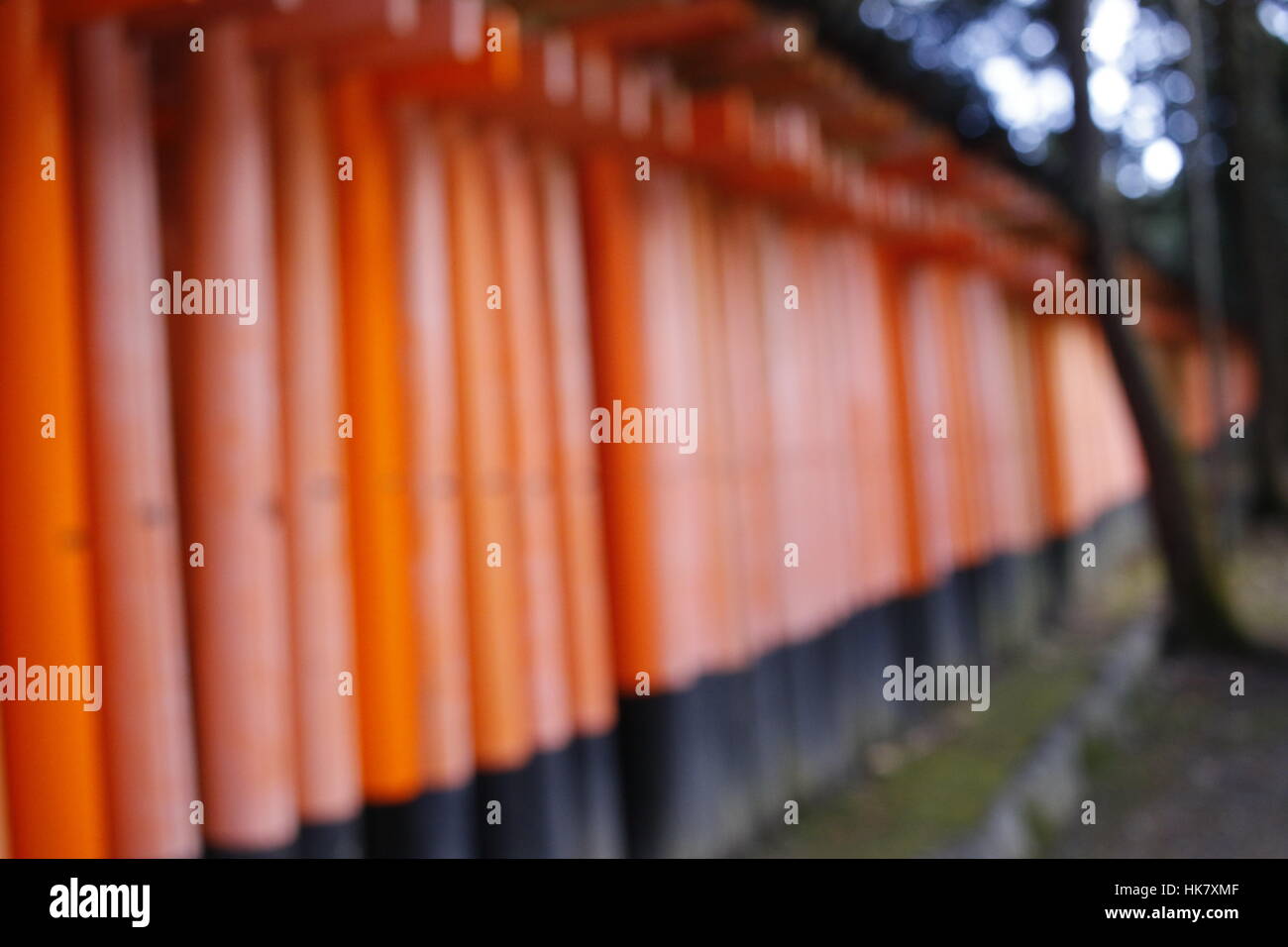 Famous torii gates on the path to Fushimi Inari Taisha shrine on Mount ...
