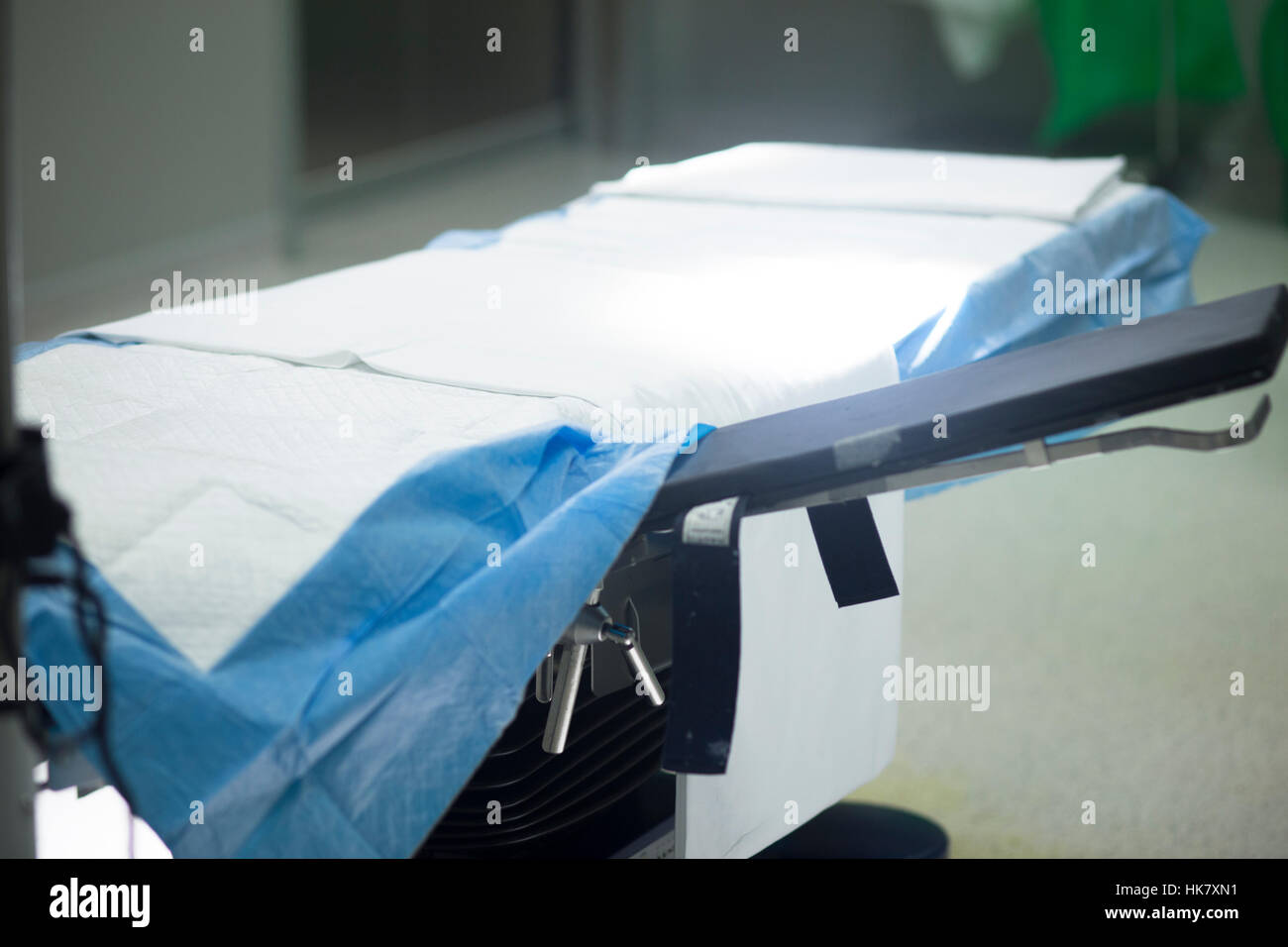 Hospital ward emergency room operating theater, patient bed and modern ...