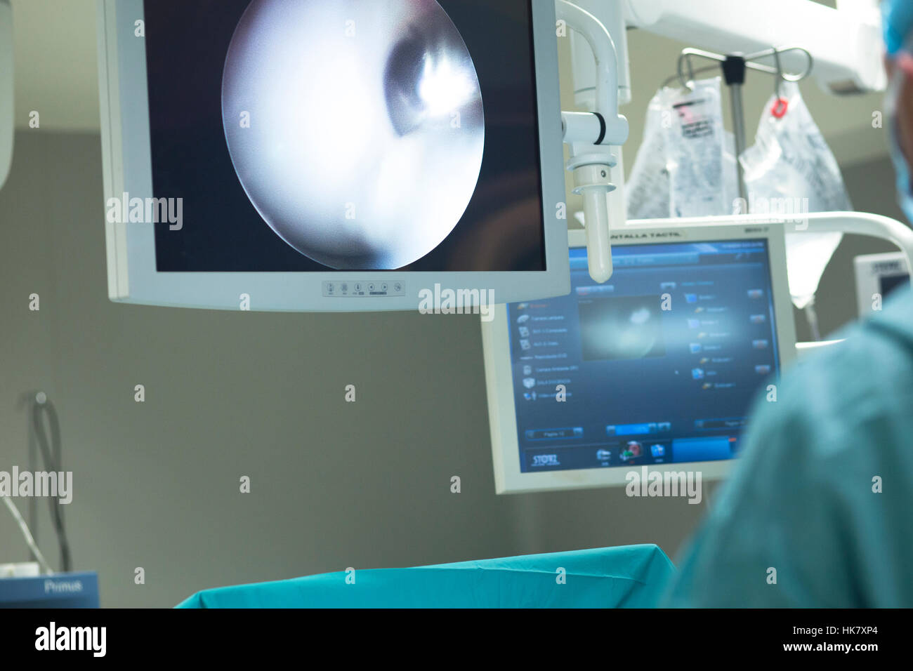 Hospital ward emergency room operating theater and modern equipment ...