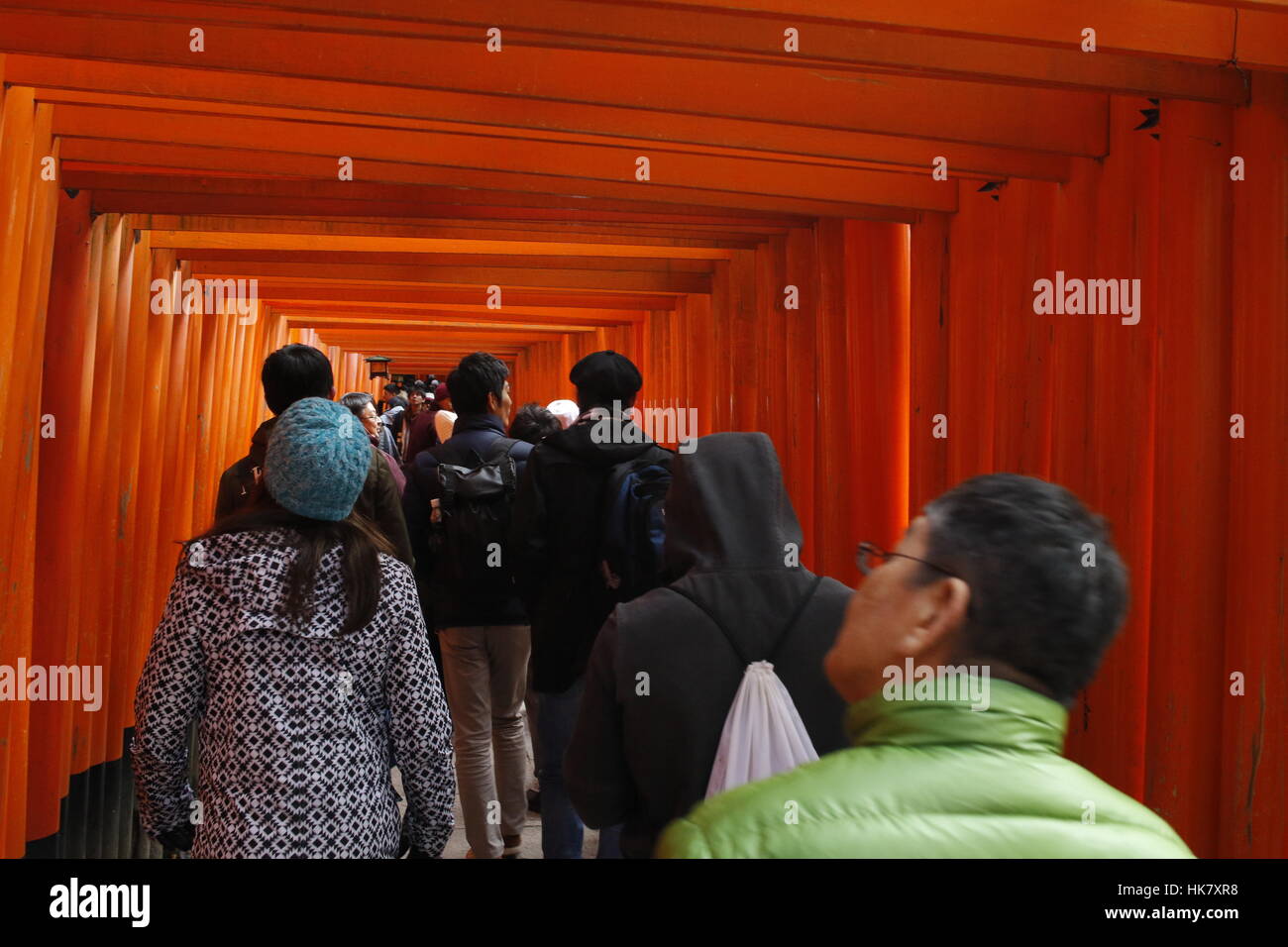 Famous torii gates on the path to Fushimi Inari Taisha shrine on Mount ...