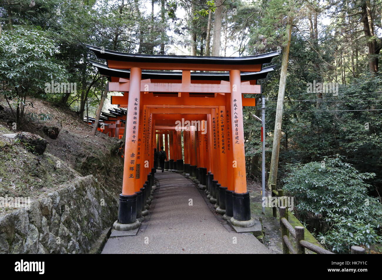 Famous torii gates on the path to Fushimi Inari Taisha shrine on Mount ...