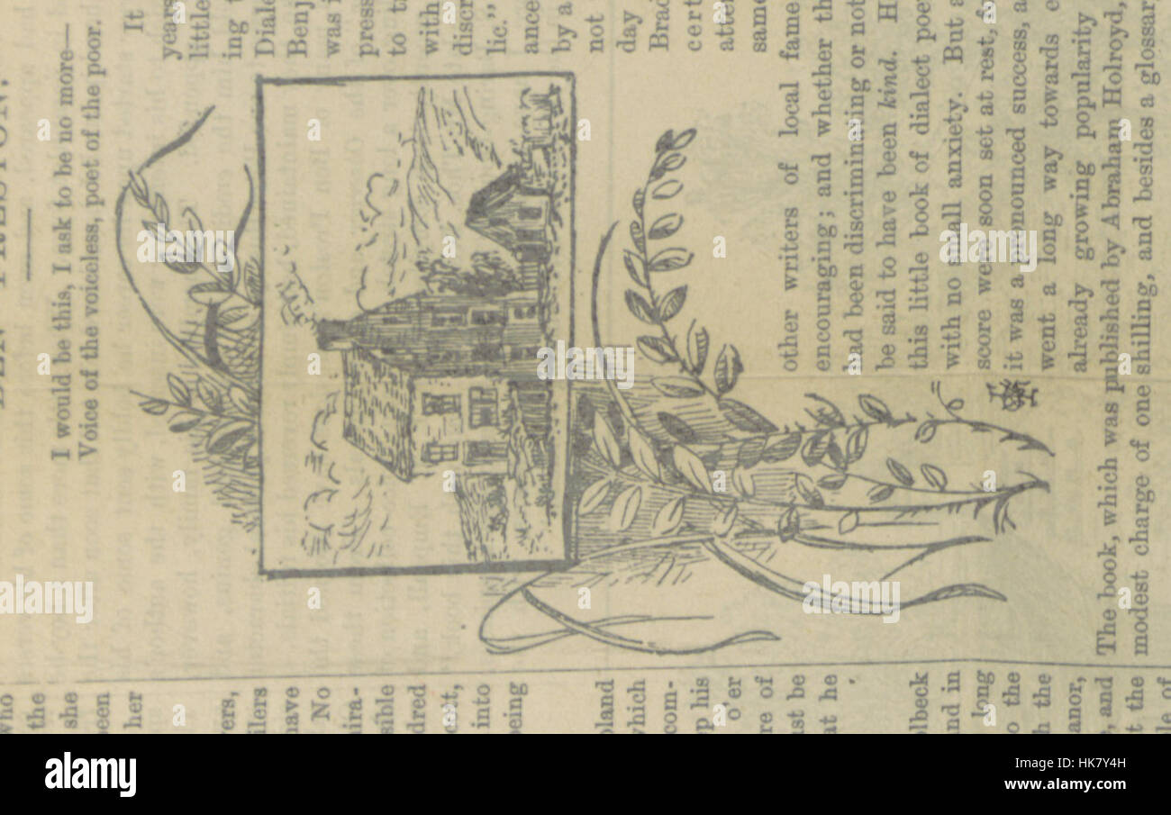 An illustration from 'The Poets and Poetry of Yorkshire,' depicting ...