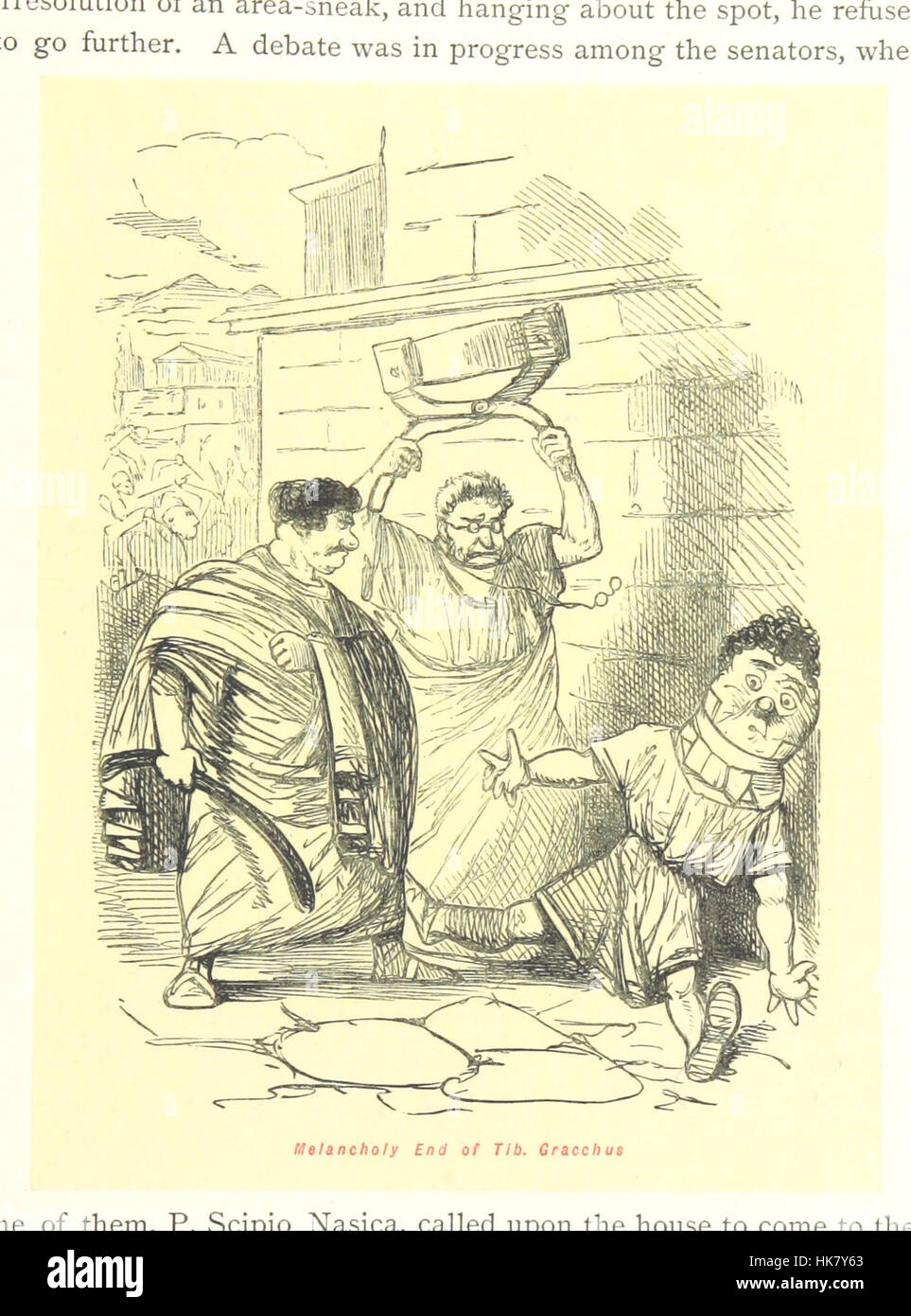 An illustration from 'The Comic History of Rome,' depicting humorous ...