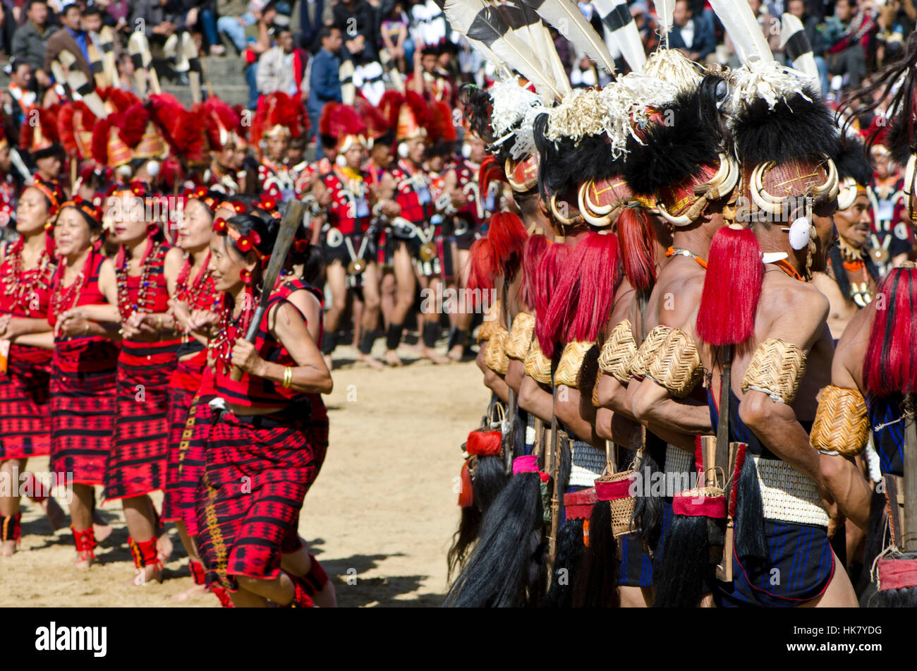 Warrior of different tribes perform ritual dances at Hornbill Festival ...