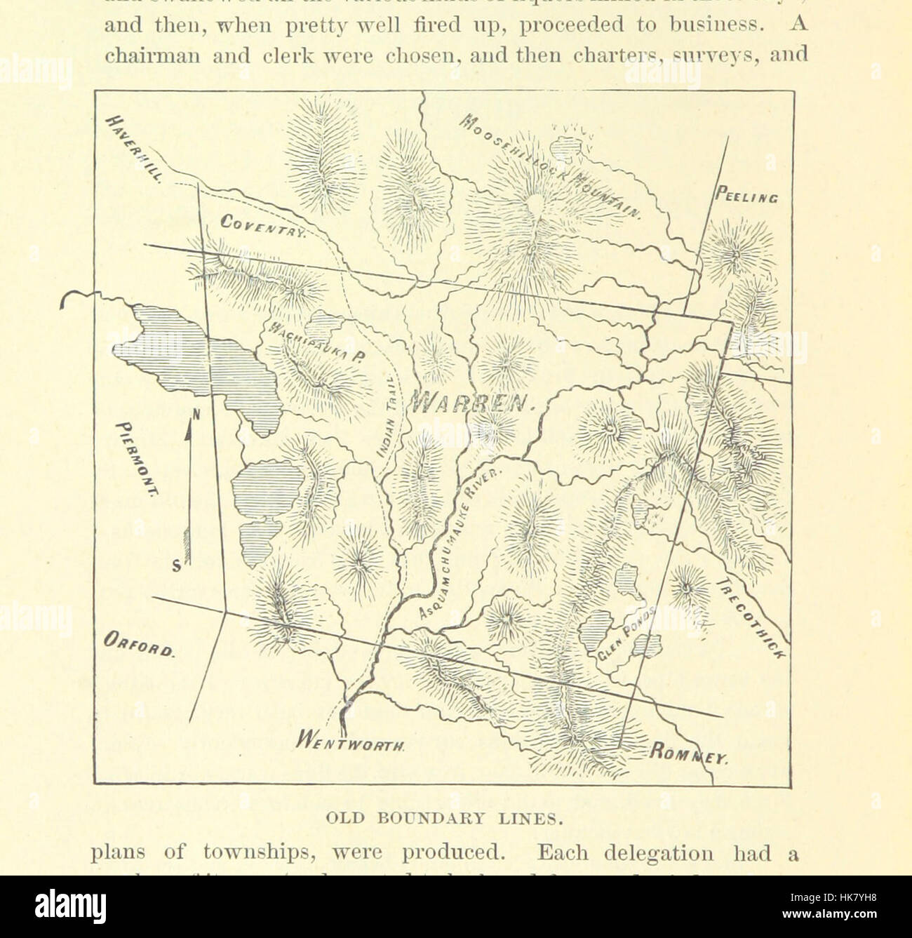 Map of warren new hampshire hi-res stock photography and images - Alamy