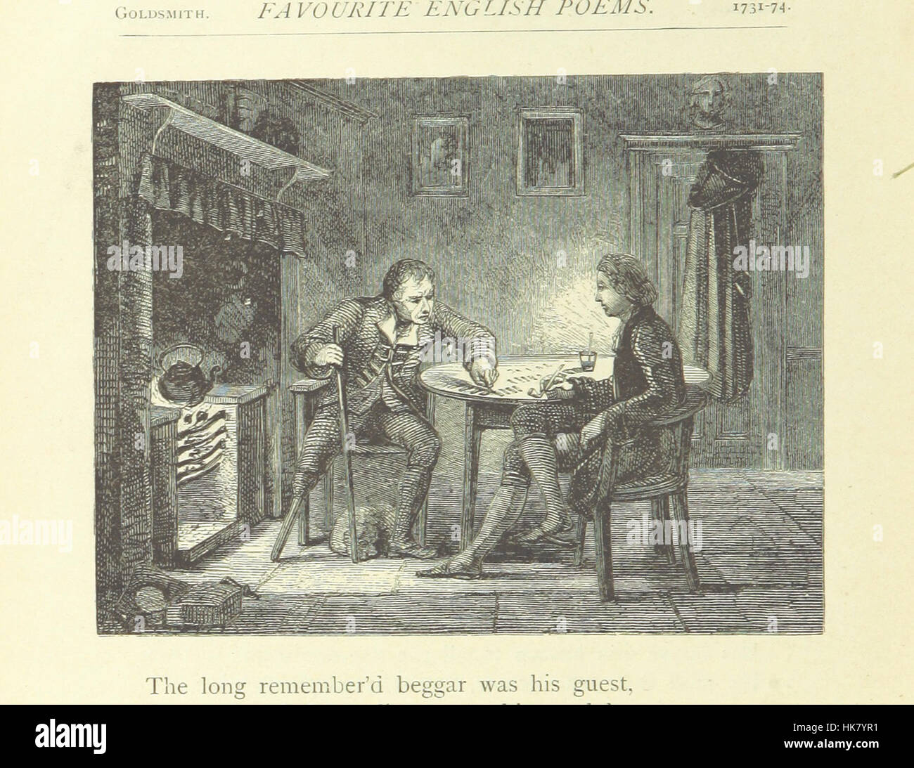 Illustration from 'Favourite English Poems and Poets', showcasing wood ...