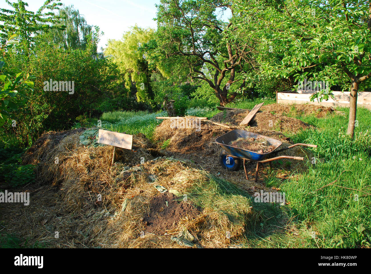 Biological gardners large compost place Stock Photo - Alamy