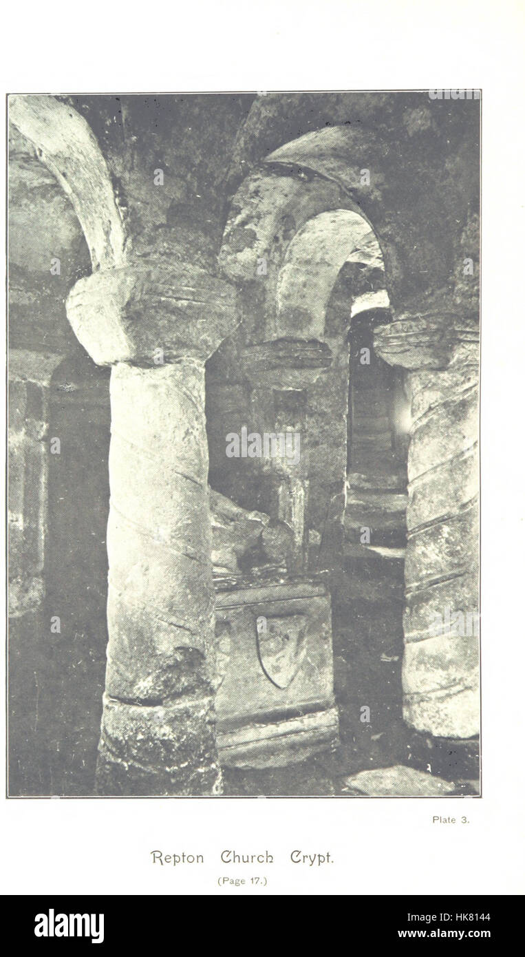 An illustration from 'Repton: Village, Abbey, Church, Priory, and ...