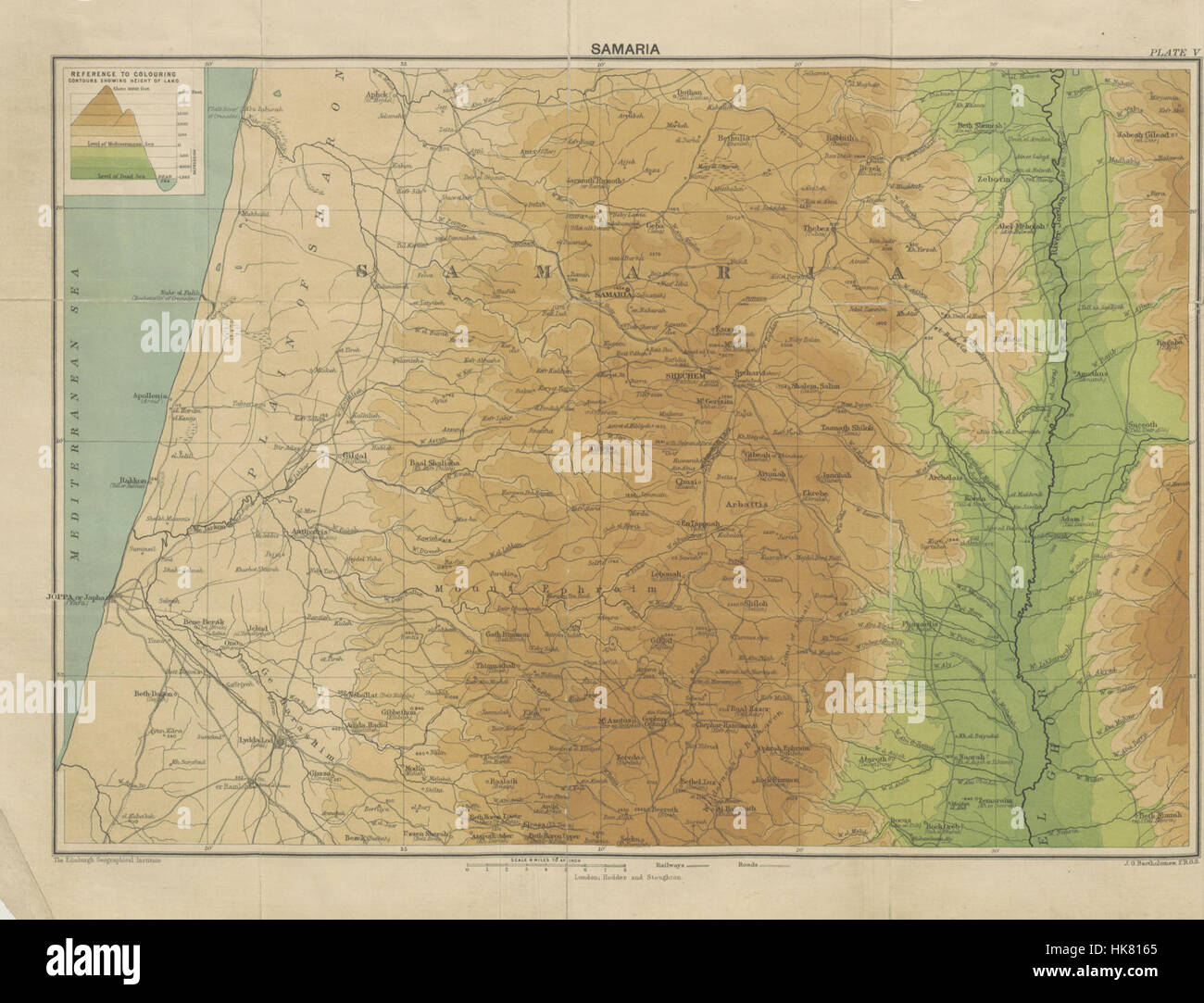 Image from 'The Historical Geography of the Holy Land,' illustrating ...