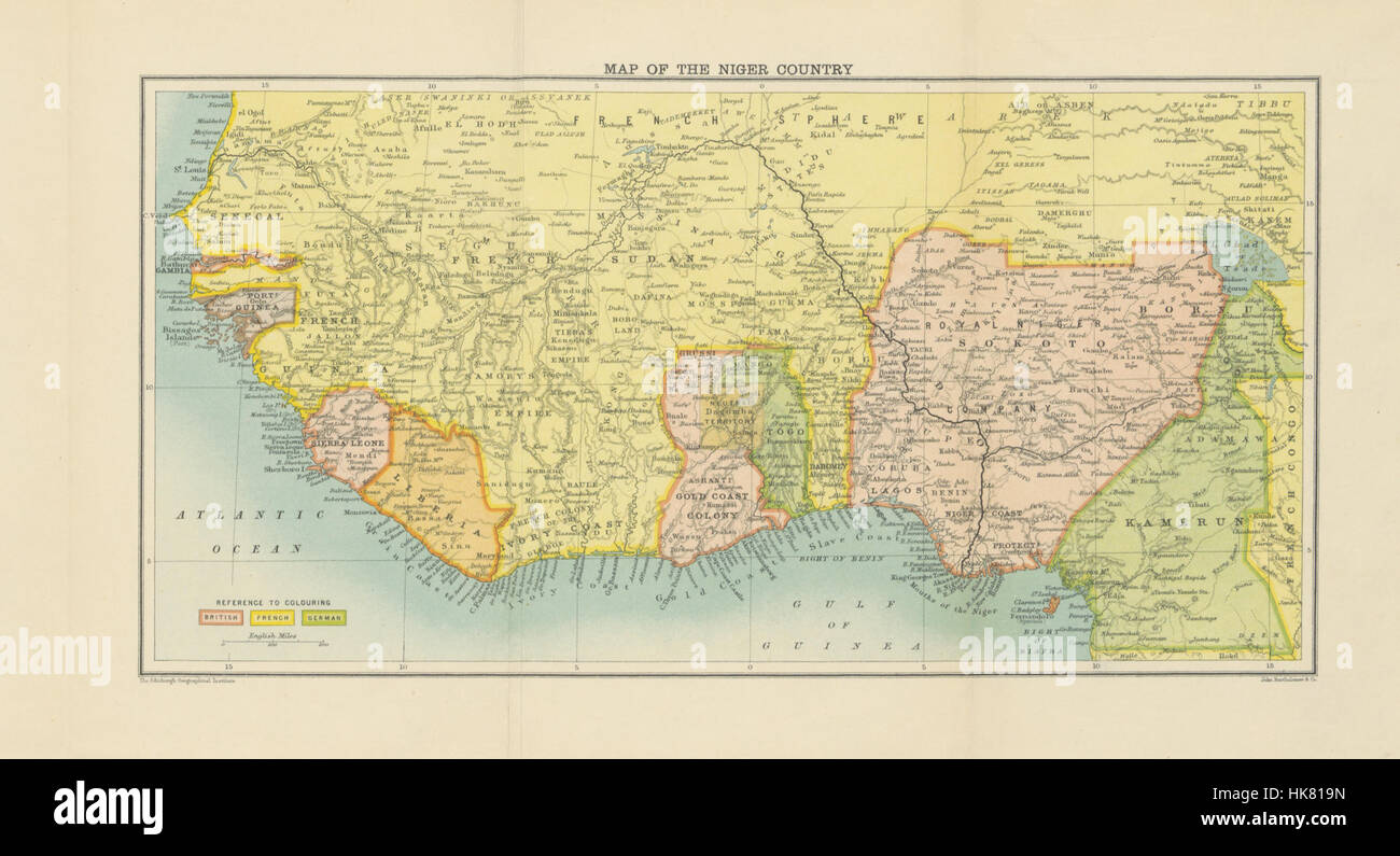 A page from 'In the Niger Country', describing the geography and ...