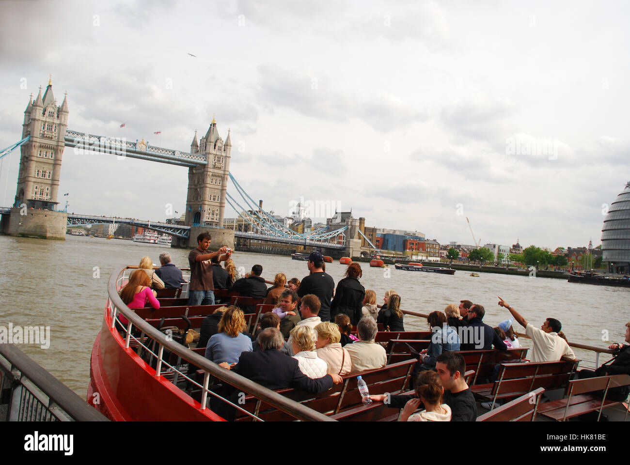 City Cruise boat with Tower Bridge London UK Stock Photo - Alamy