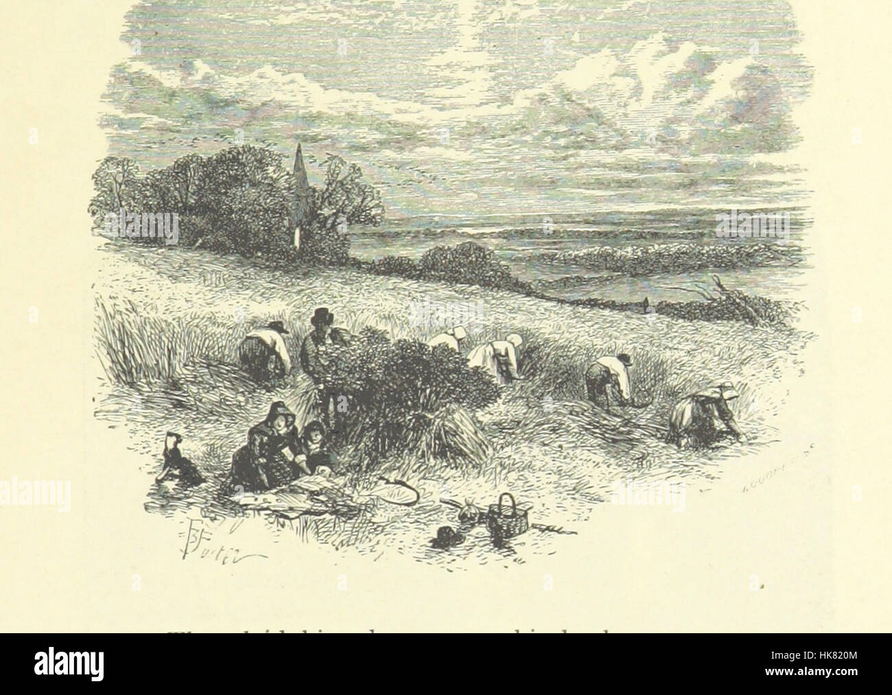 An illustration from 'Favourite English poems and poets', featuring ...