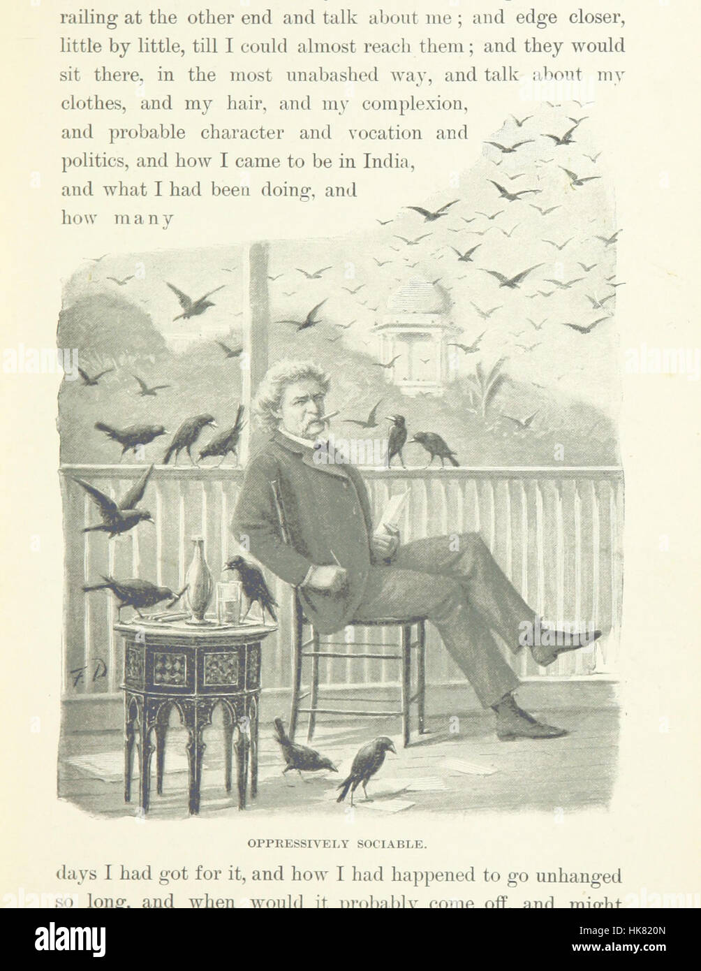 An illustration from 'Following the Equator,' capturing scenes from ...