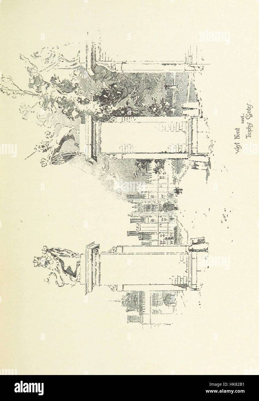 An illustration from 'Hampton Court,' featuring 43 drawings by Herbert ...